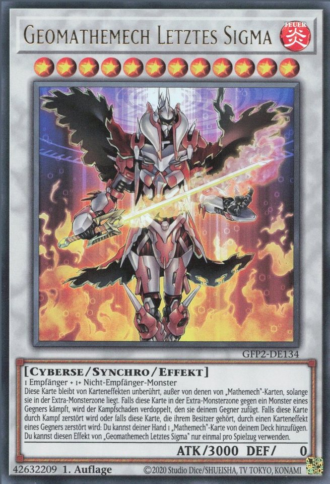Recollectibles Sammelkarte Yugioh Karte Geomathemech Letztes Sigma