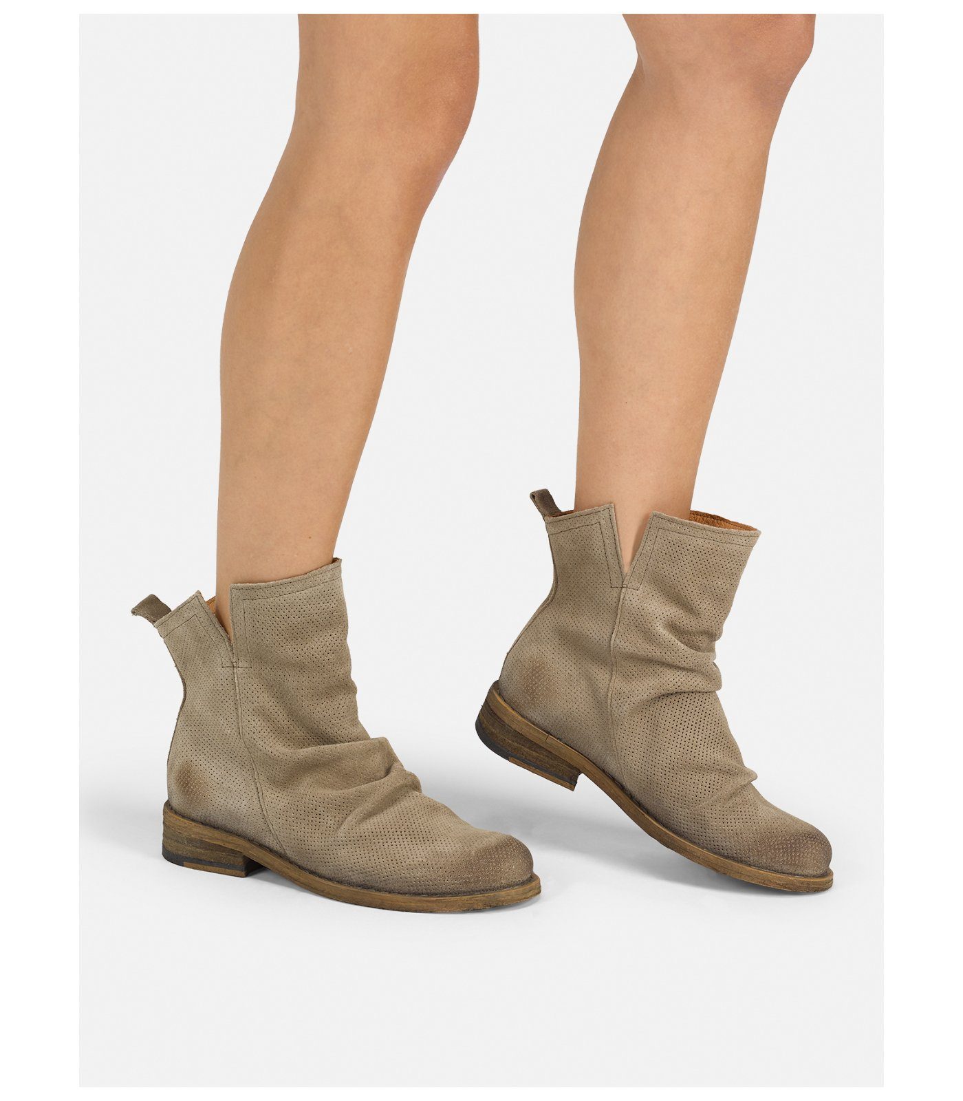 Felmini Stiefelette Veloursleder Stiefelette, Verschluss: Schlupfschuh