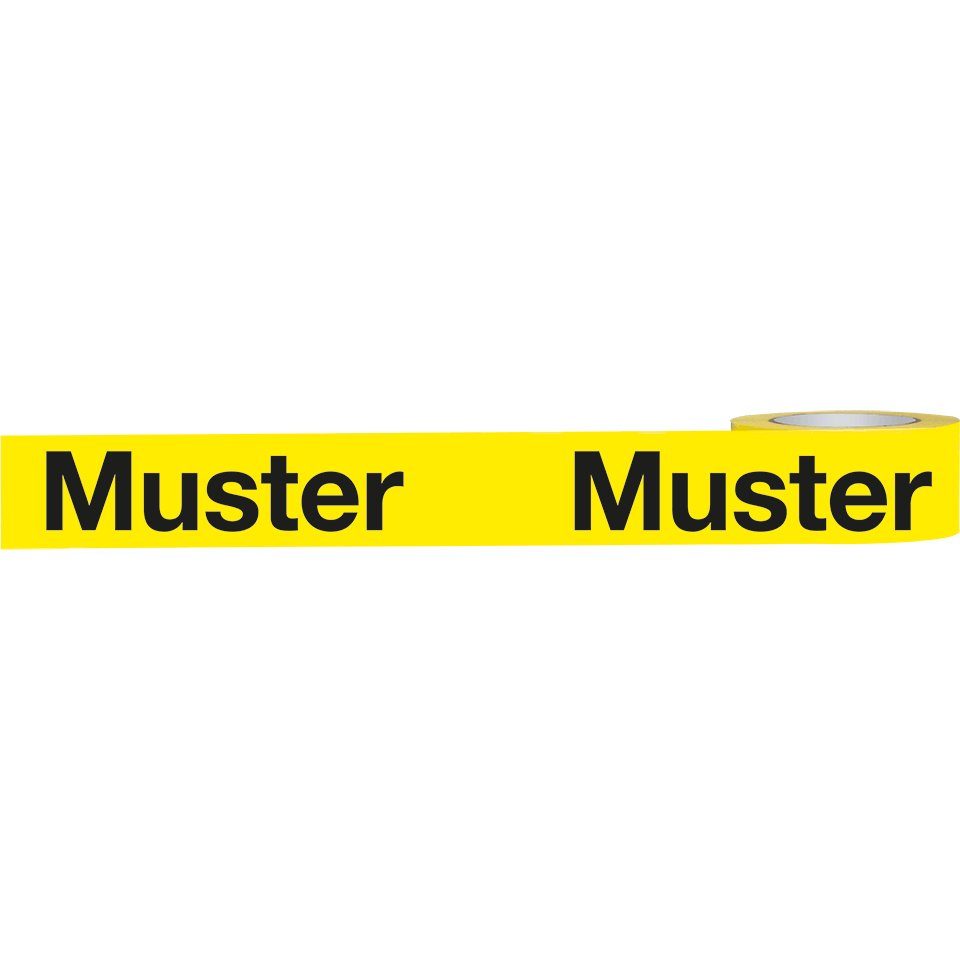 König Werbeanlagen Hinweisschild Klebeband Muster, gelb/schw, Polypropylen, selbstkl., 50mm, 66m ...