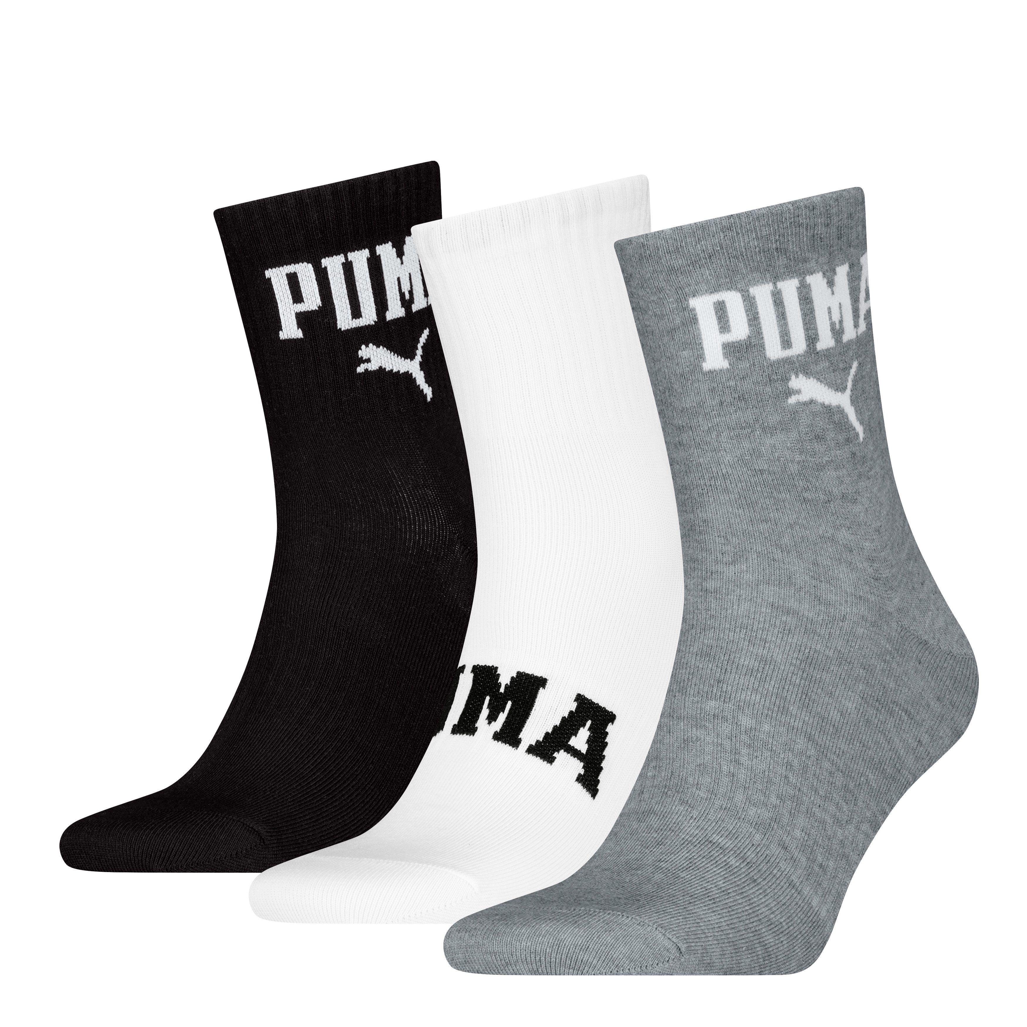 Puma Socken 3 Paar 3er Pack Mit Mehreren Logos