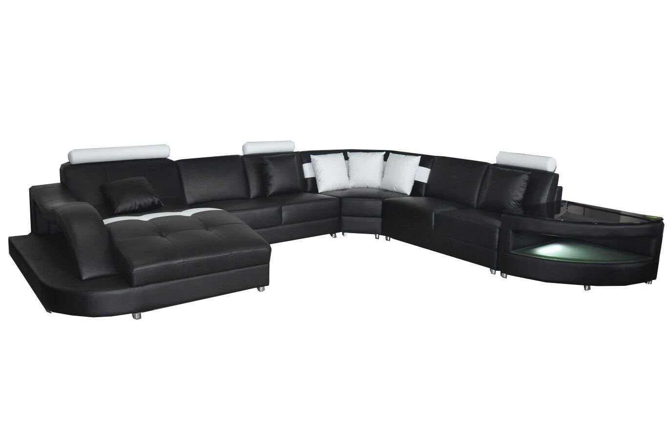 Jvmoebel Ecksofa Leder Sofas Wohnlandschaft Eck Garnitur Modern Sofa