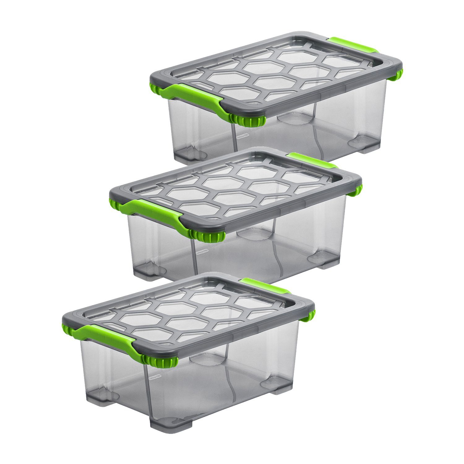 Rotho Aufbewahrungsbox Evo Total Protection 3er Set Aufbewahrungsbox