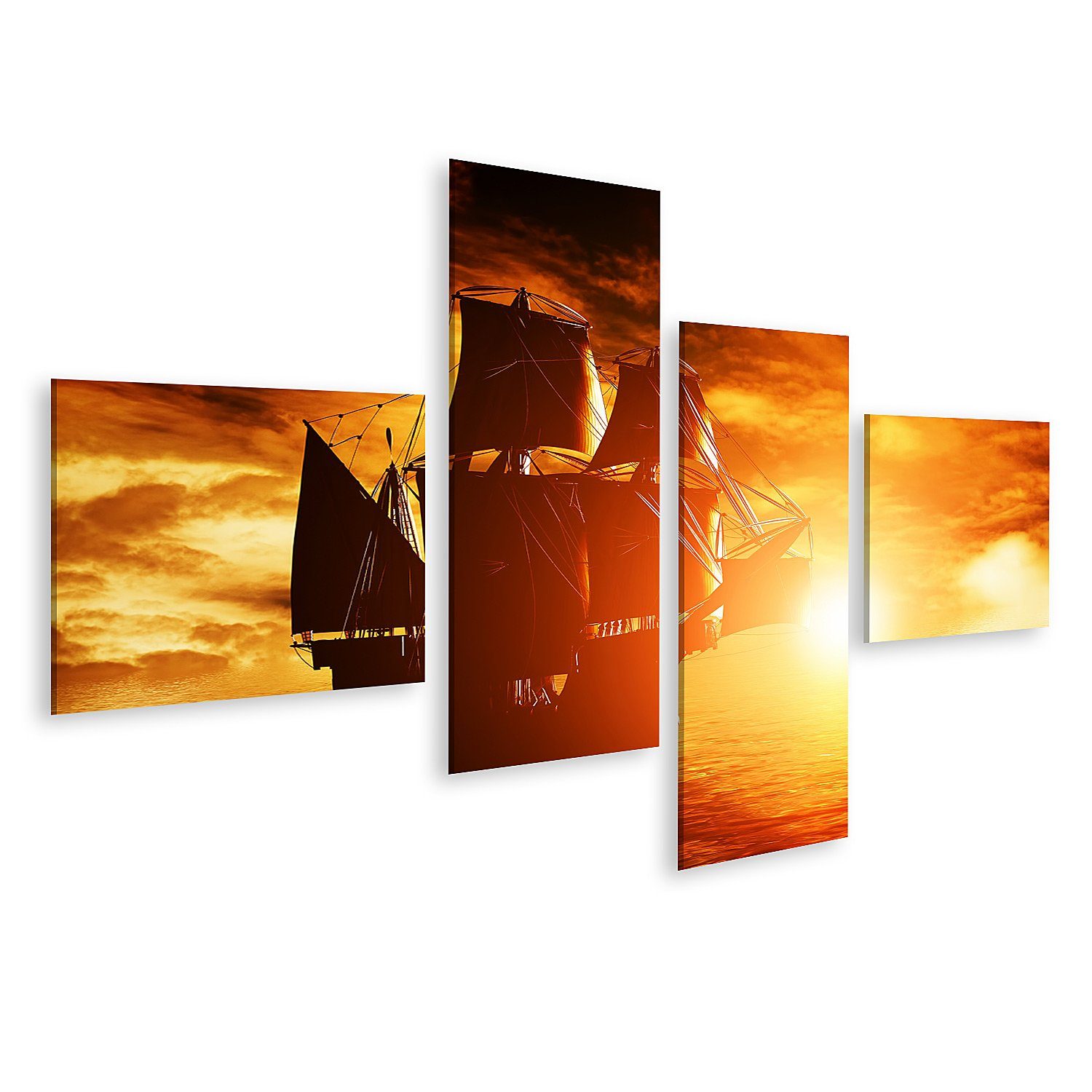 Islandburner Leinwandbild Bild Auf Leinwand Altes Piratenschiff Segeln