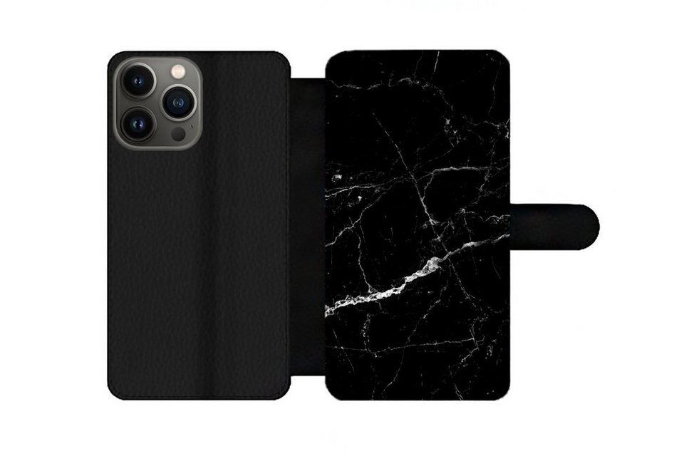 Muchowow Handyhülle Marmor Schwarz Marmoroptik Weiß Luxus