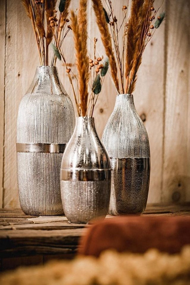 Michaelnoll Dekovase Vase 3er Set Blumenvase Gefäß Pokalvase Dekovase
