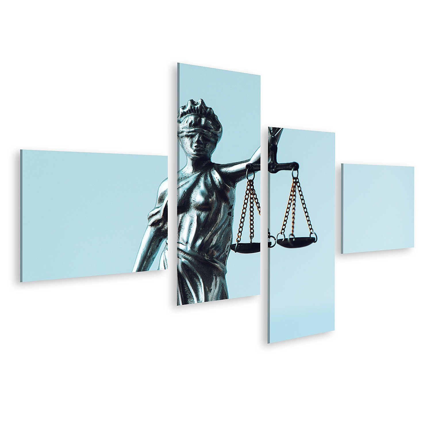 islandburner Leinwandbild Bild auf Leinwand Lady Justice Statue In Law Office Figurine With Blin