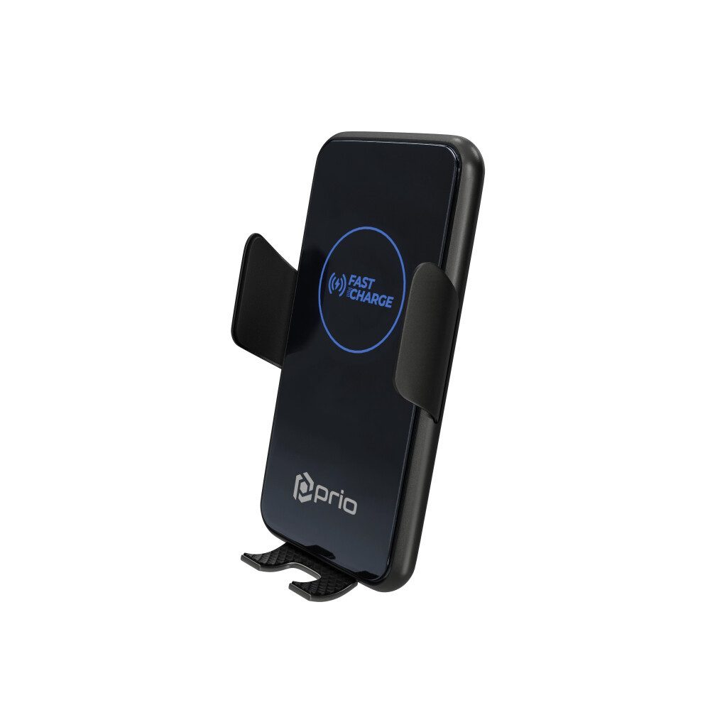 prio prio kabelloses KFZ-Schnellladegerät 15W (USB C) schwarz Smartphone-Ladegerät (KFZ ...