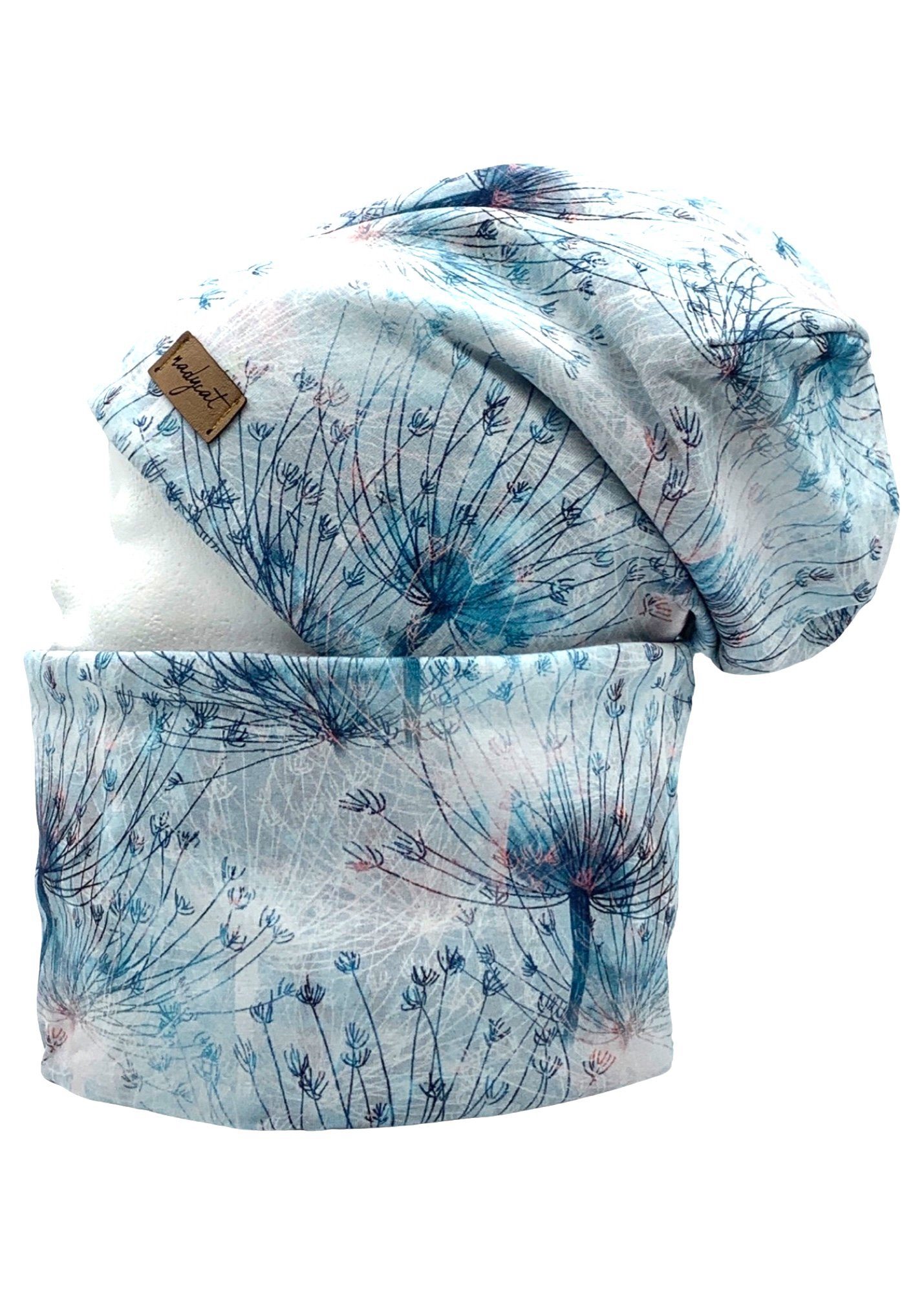 nadycat Beanie EISBLUMEN (2-St., Beanie & Loop Set) handgefertigt aus ...
