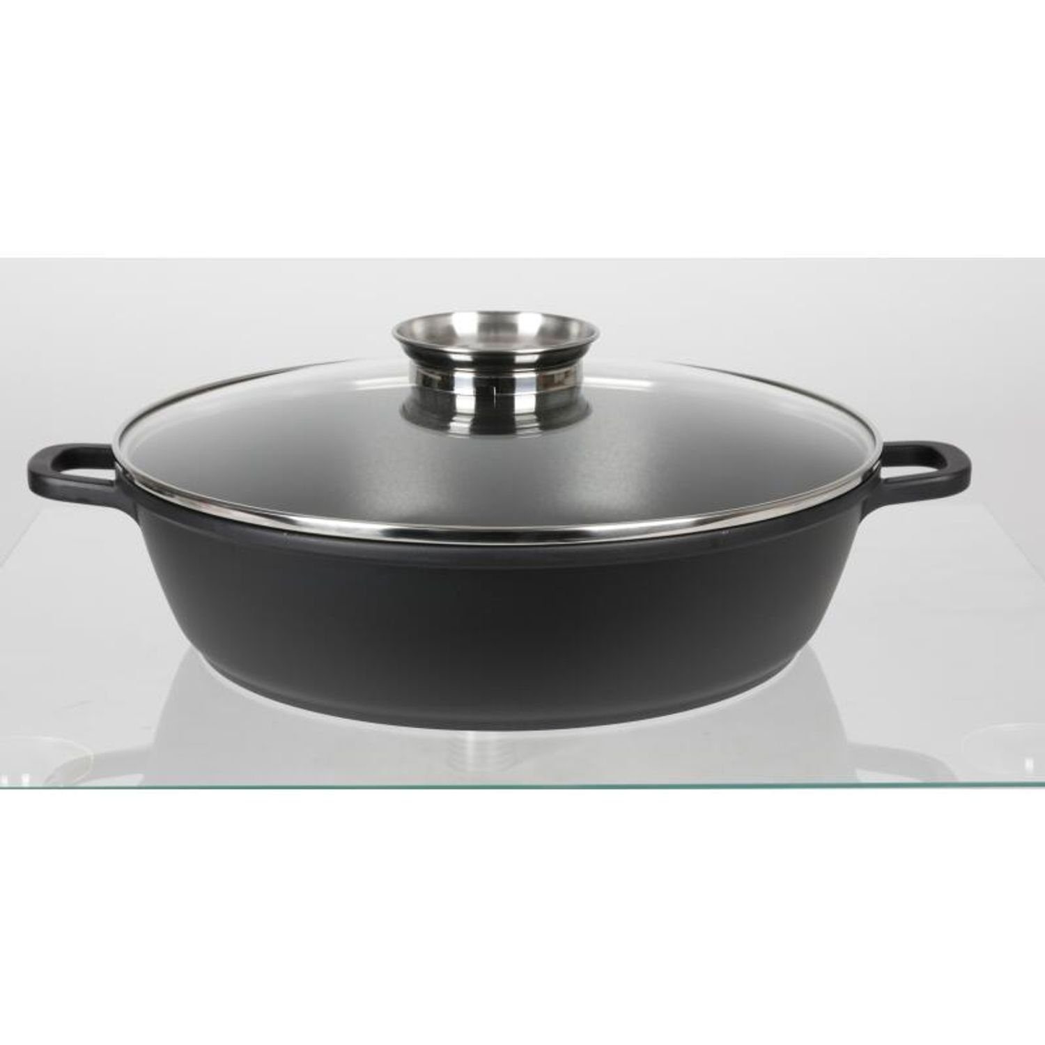 Buri Bratpfanne Aluguss Servierpfanne Schwarz 32 Cm 45 L Kochtopf