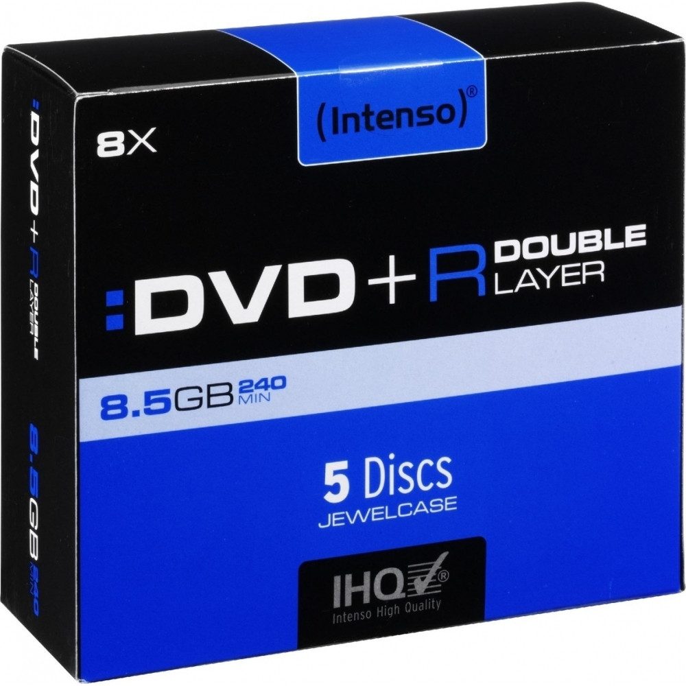 Intenso DVD-Rohling Intenso DVD+R DL 8x 8,5GB 5er Jewel Case - Dual Layer, Doppelschichtformat ...