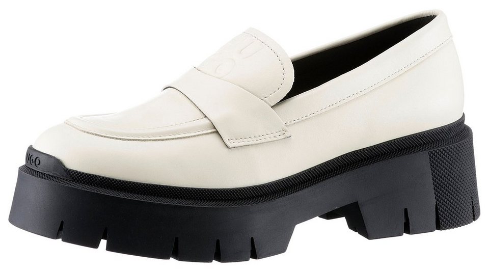 HUGO Kris Loafer Loafer mit schwarzer Profilsohle, Innenausstattung aus ... HUGO Kris Loafer Loafer mit schwarzer Profilsohle, Innenausstattung aus ...
