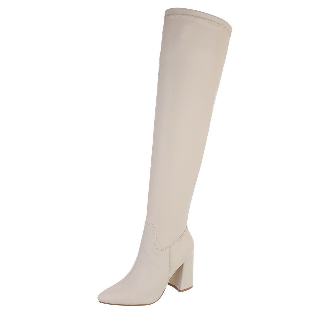 Ital Design Damen Party And Clubwear Overkneestiefel Blockabsatz High