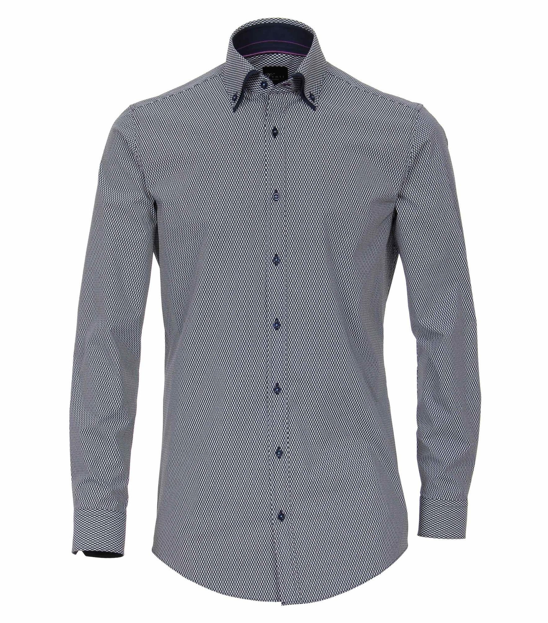 Langarmhemd Hemd Mit Modischem Druck Button Down