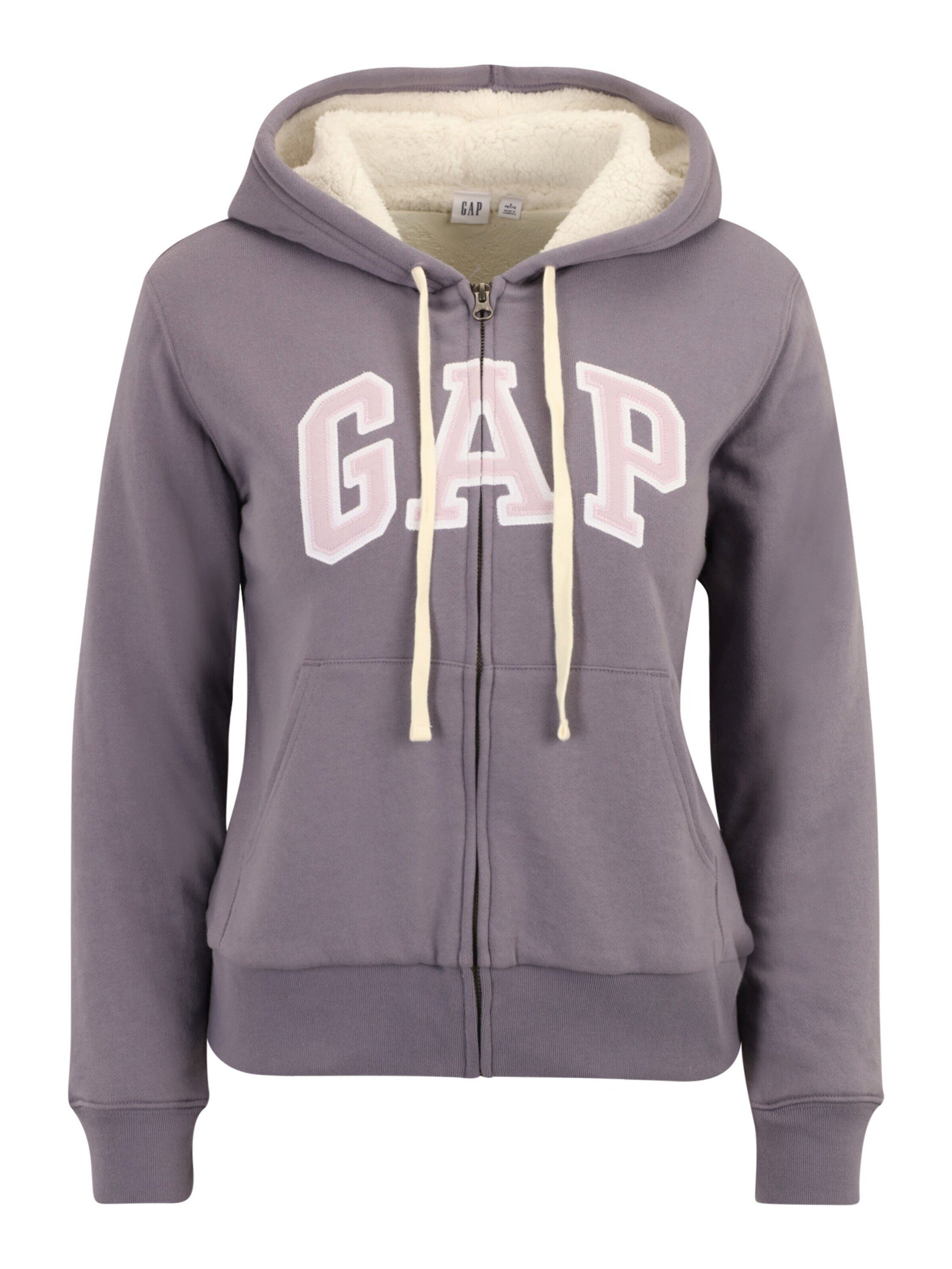 Gap Petite Sweatjacke (1-tlg) Plain/ohne Details, Gerader Saum