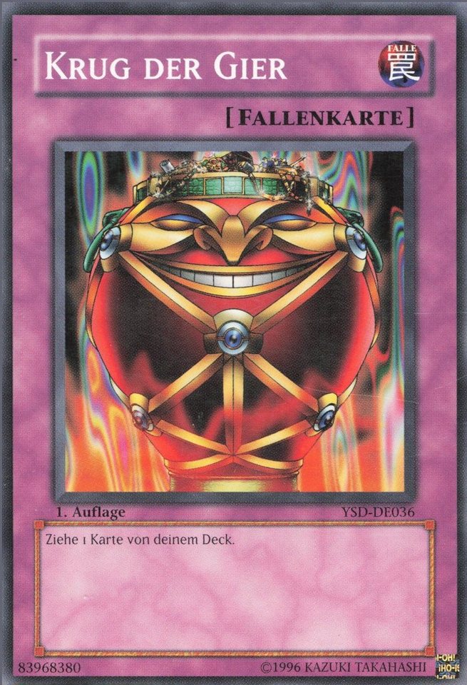 Recollectibles Sammelkarte Yugioh Karte Krug Der Gier Deutsch Yu Gi Oh
