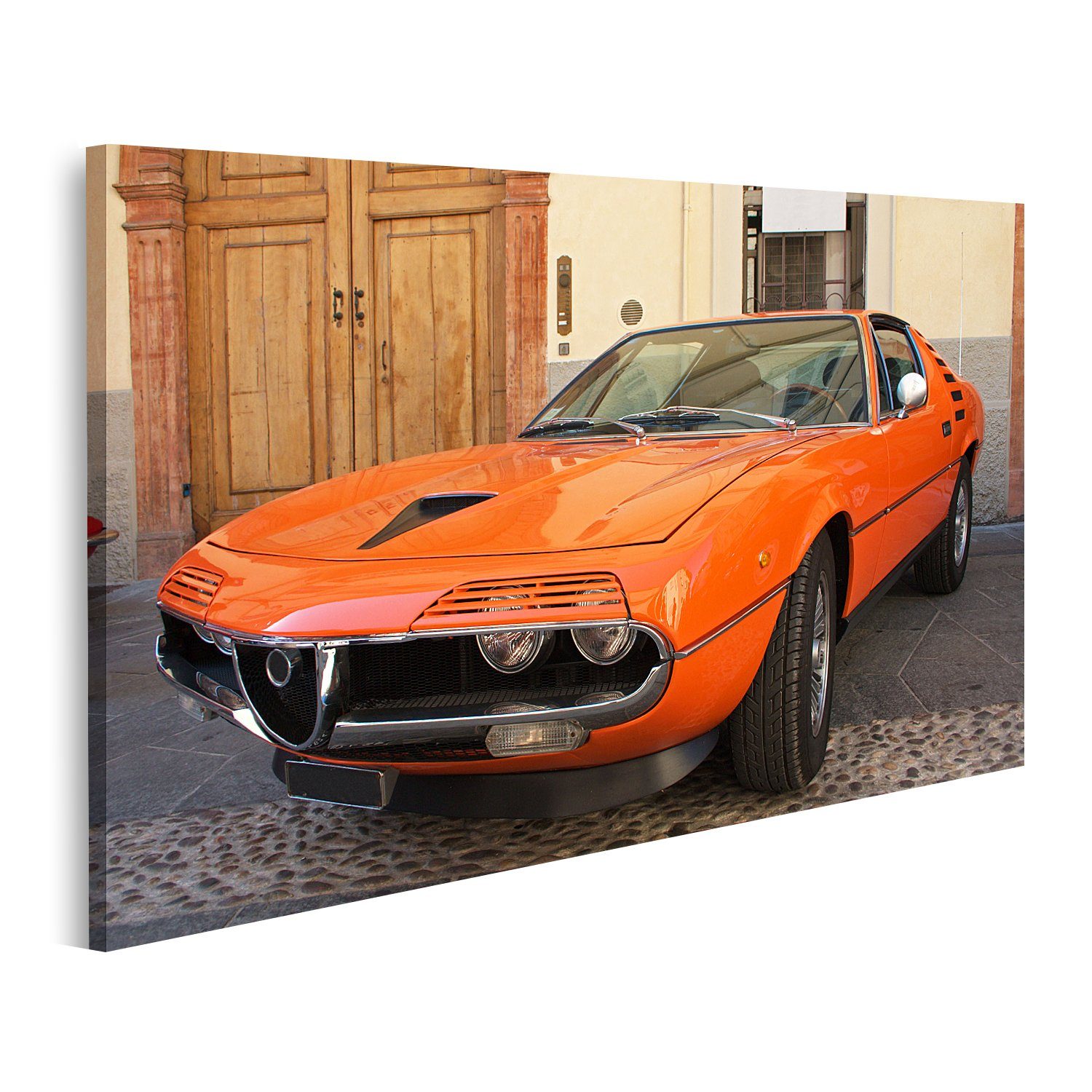 islandburner Leinwandbild Bild auf Leinwand Alfa Romeo Coupe Oldtimer Sportwagen Wandbild Poster ...