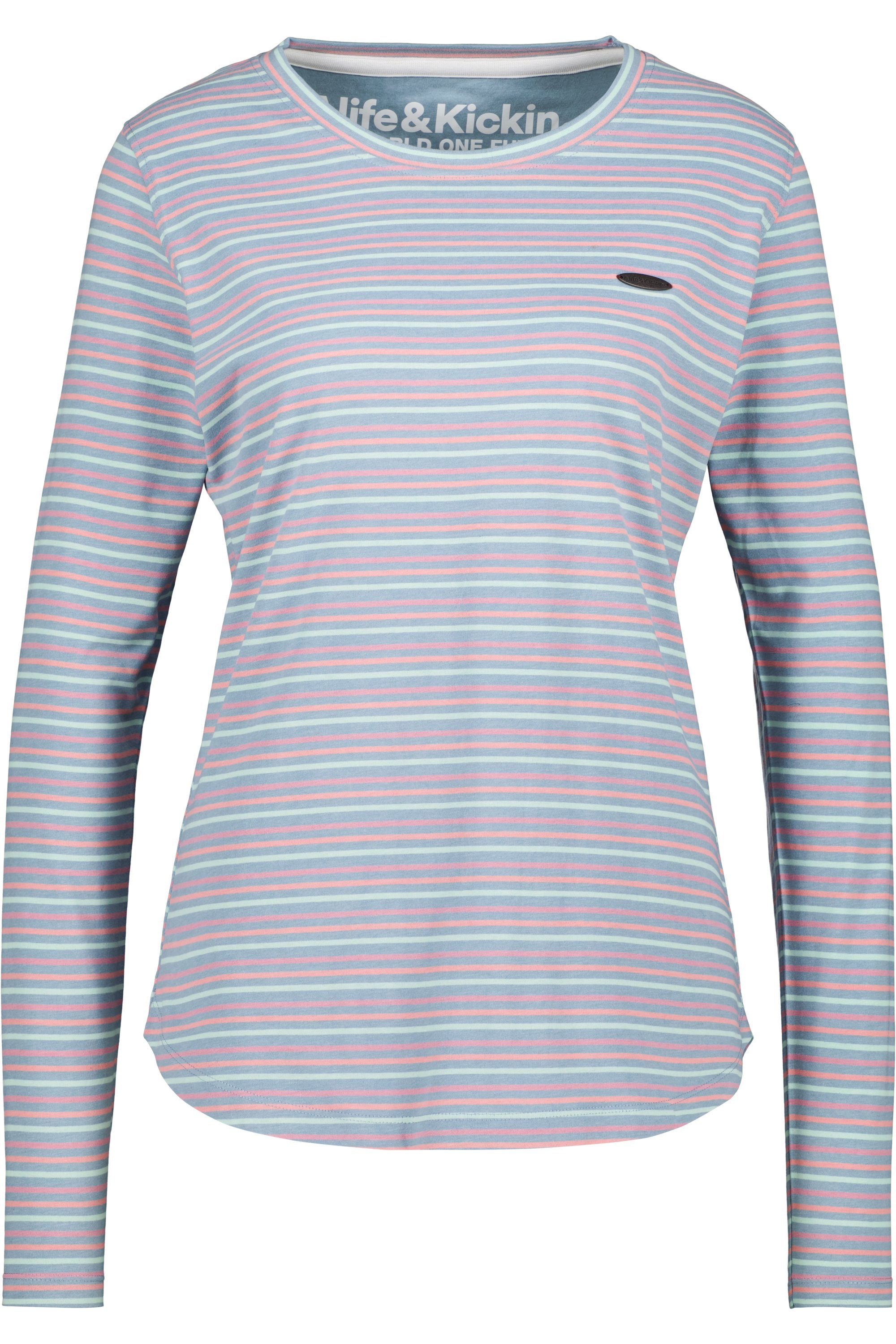 Alife And Kickin Langarmshirt Damen Leaak Z Hauptsache Gestreift Mit