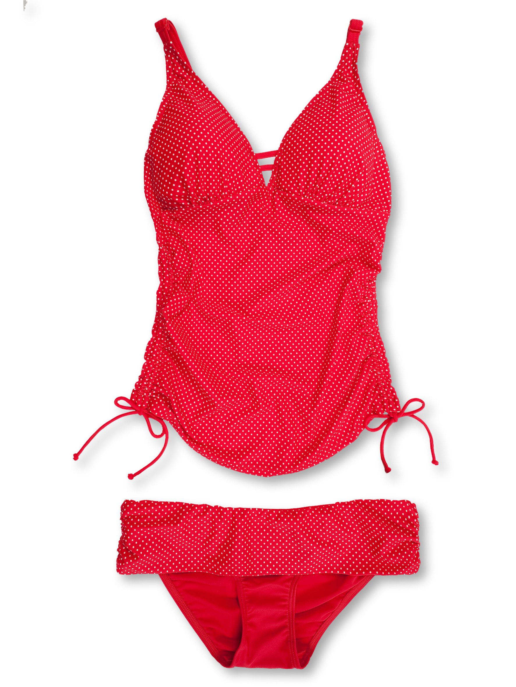 petit amour Tankini HELLA Rot mit weißen Pünktchen B-C-D Cup S bis 2XL (Set, 2-St., Top und Slip ...