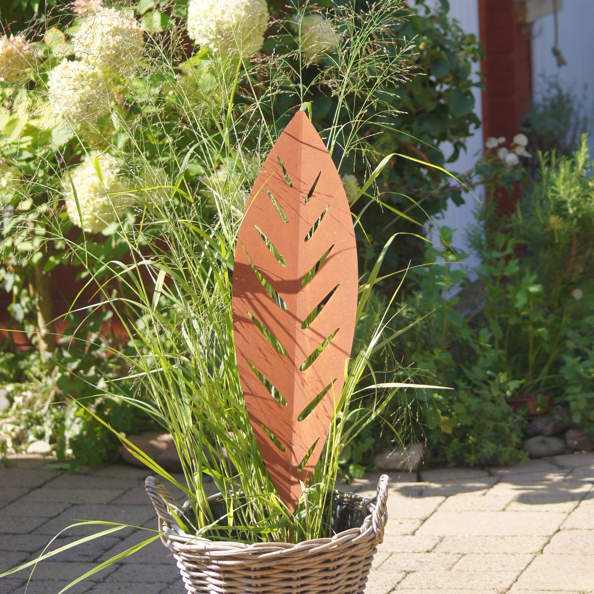 UNUS GARDEN Gartenstecker Roststecker Palmblätter (1-St)