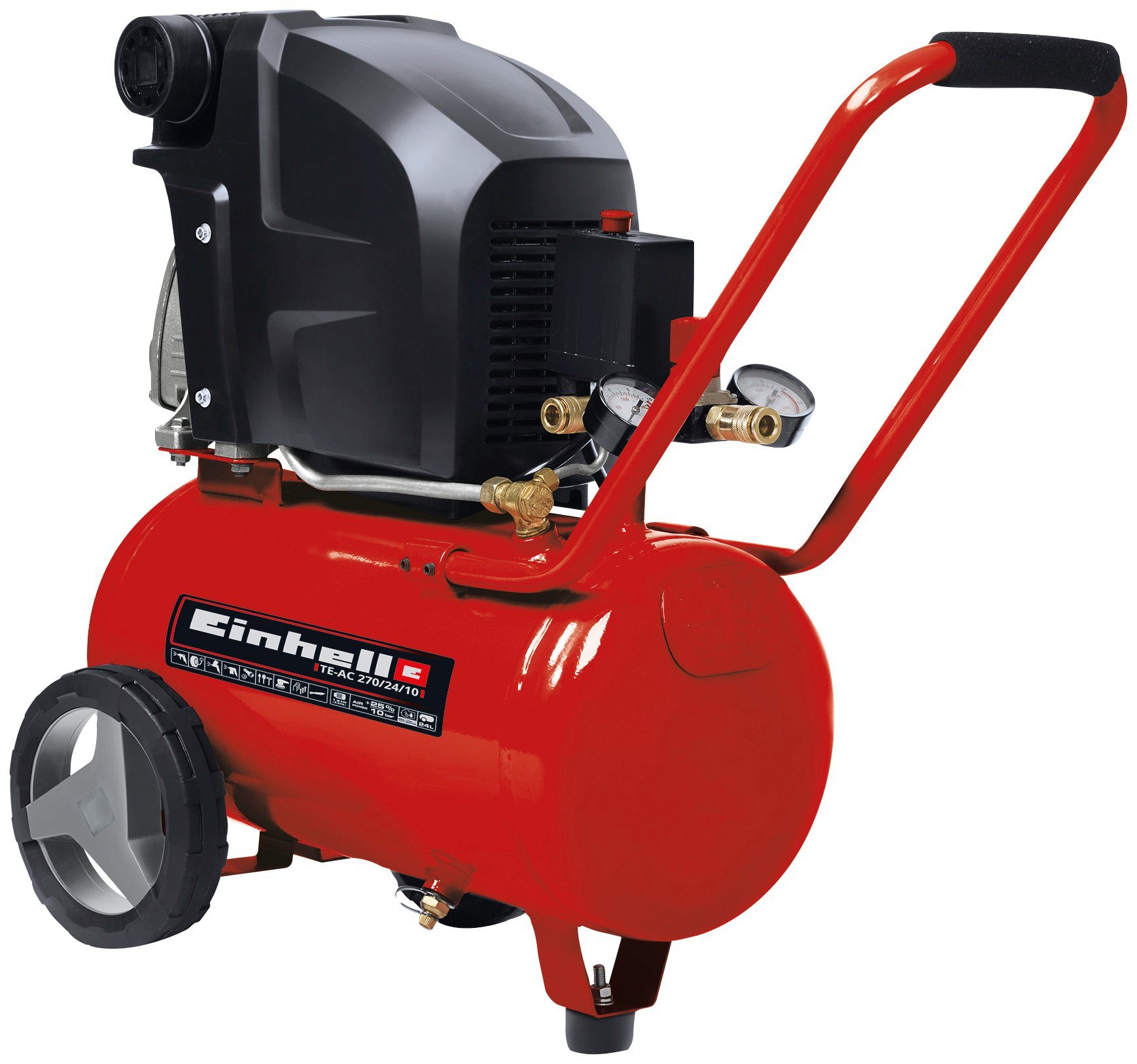 EINHELL Kompressor »TE-AC 270/24/10«, 24 Liter Kesselvolumen sorgen für ...