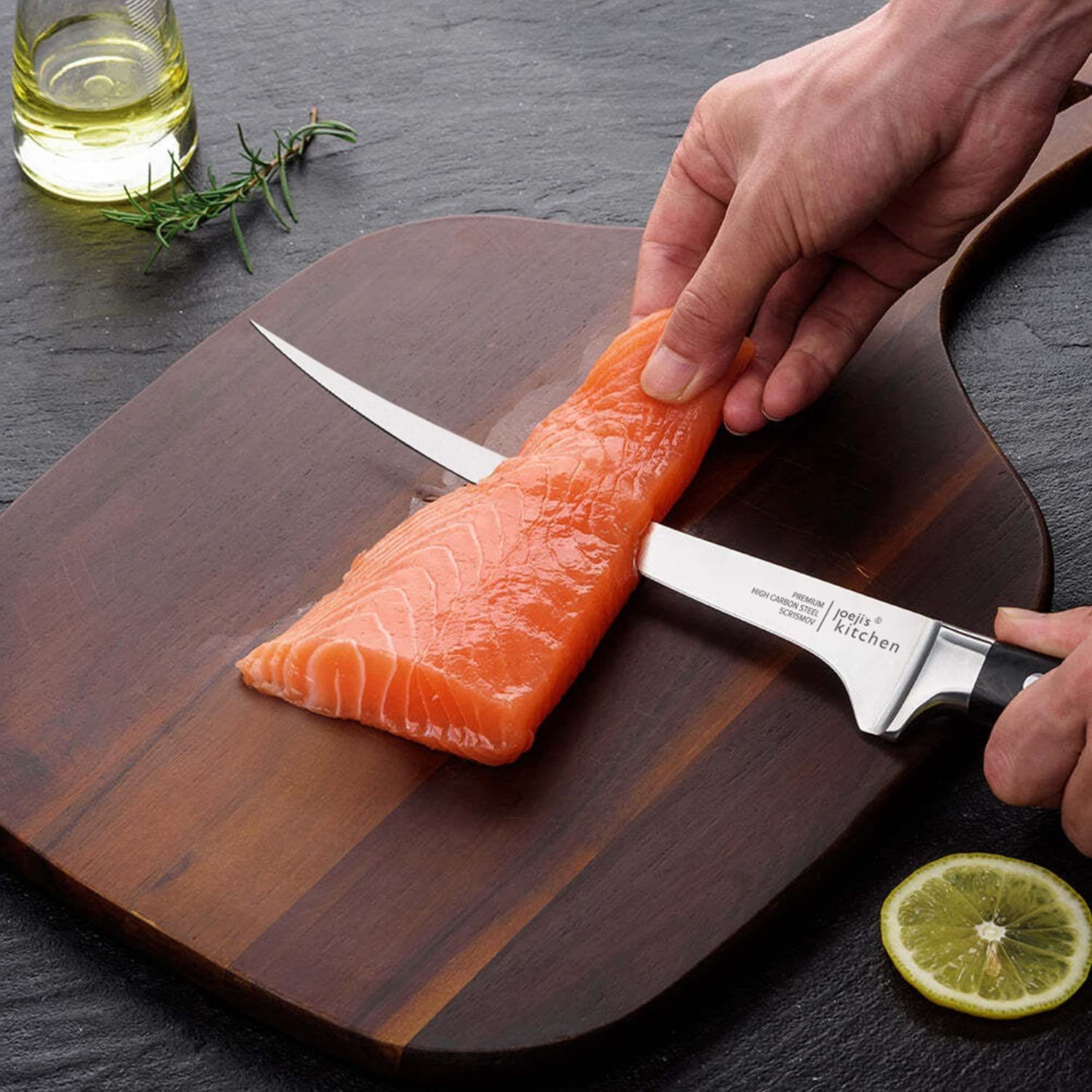 JOEJI’S KITCHEN Fischmesser Filetiermesser Fisch 32 cm scharf aus ...