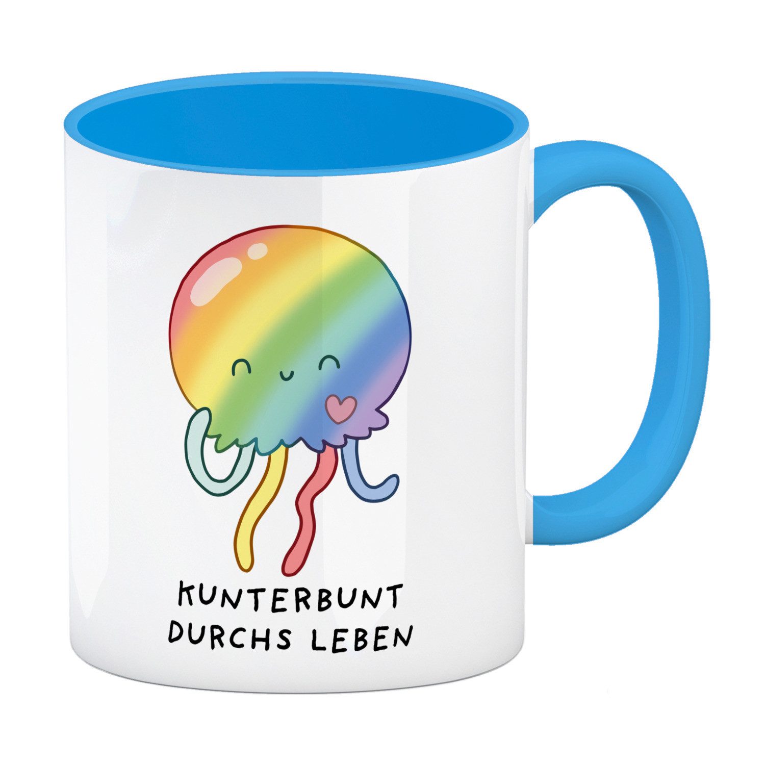 Speecheese Tasse Jelly And Friends Regenbogen Qualle Kaffeebecher In