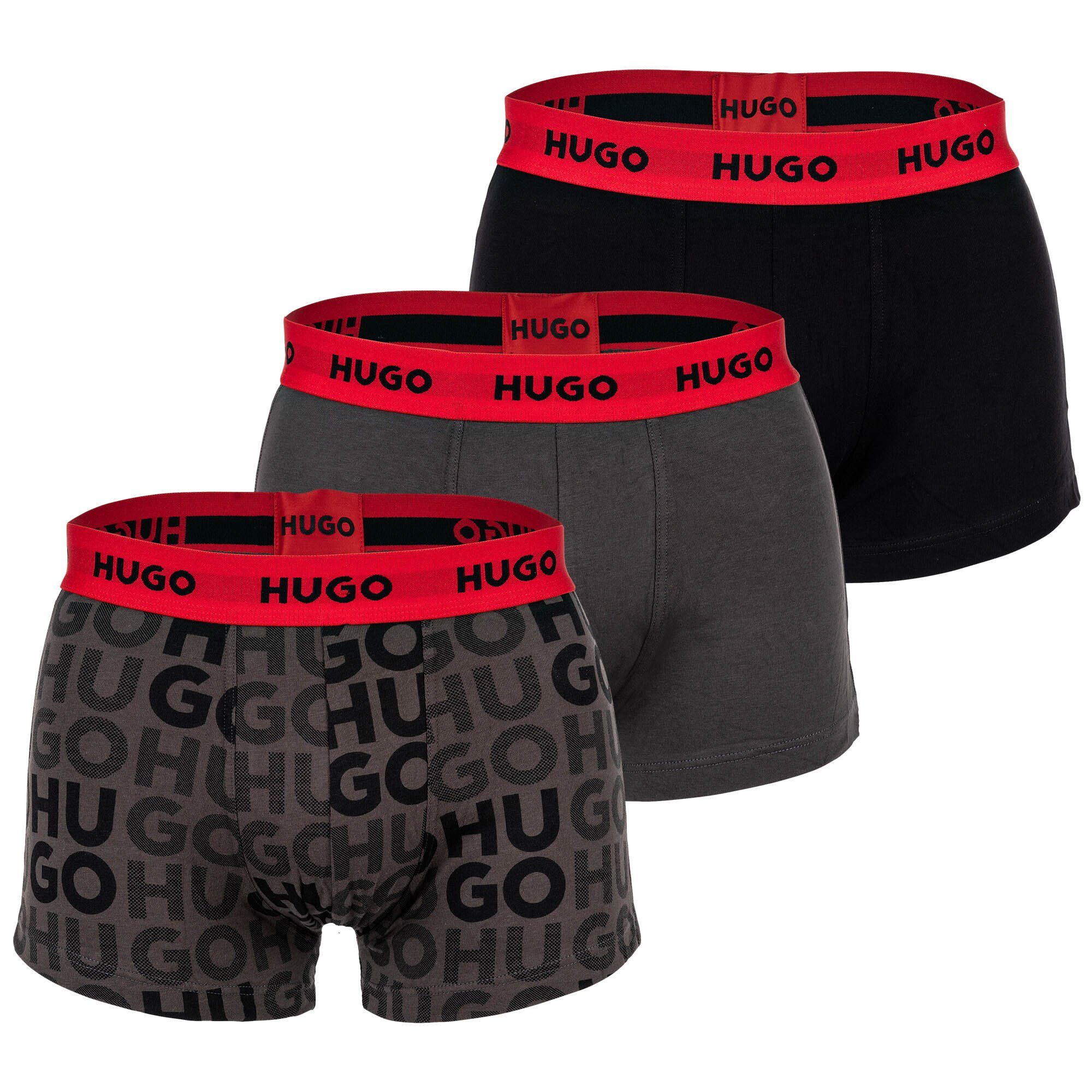 HUGO Boxer Herren Boxershorts, 3er Pack - TRUNK TRIPLET, HUGO Trunks ...