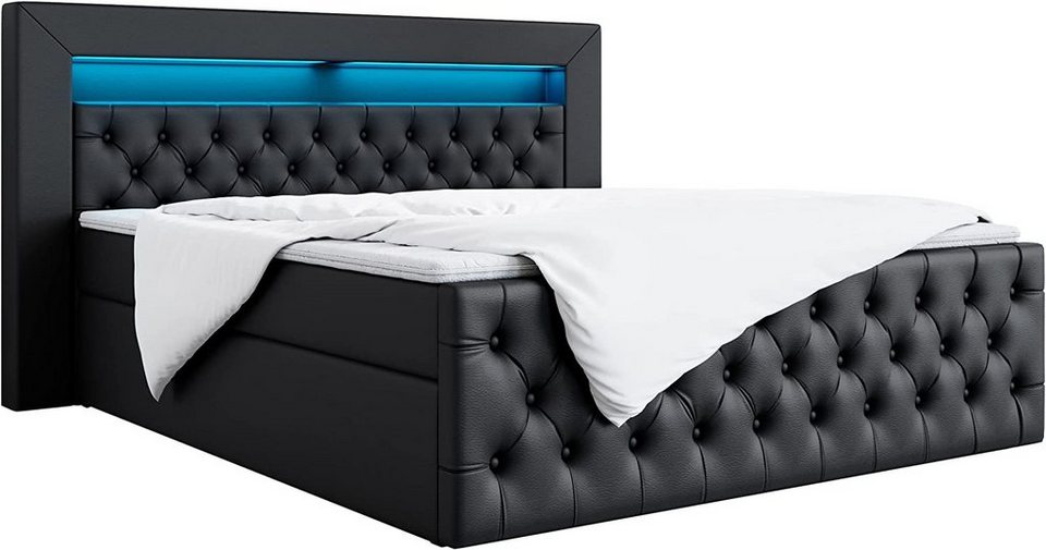 Mks Meble Boxspringbett Gold9 Doppelbett Mit Multipocket Matratze Und
