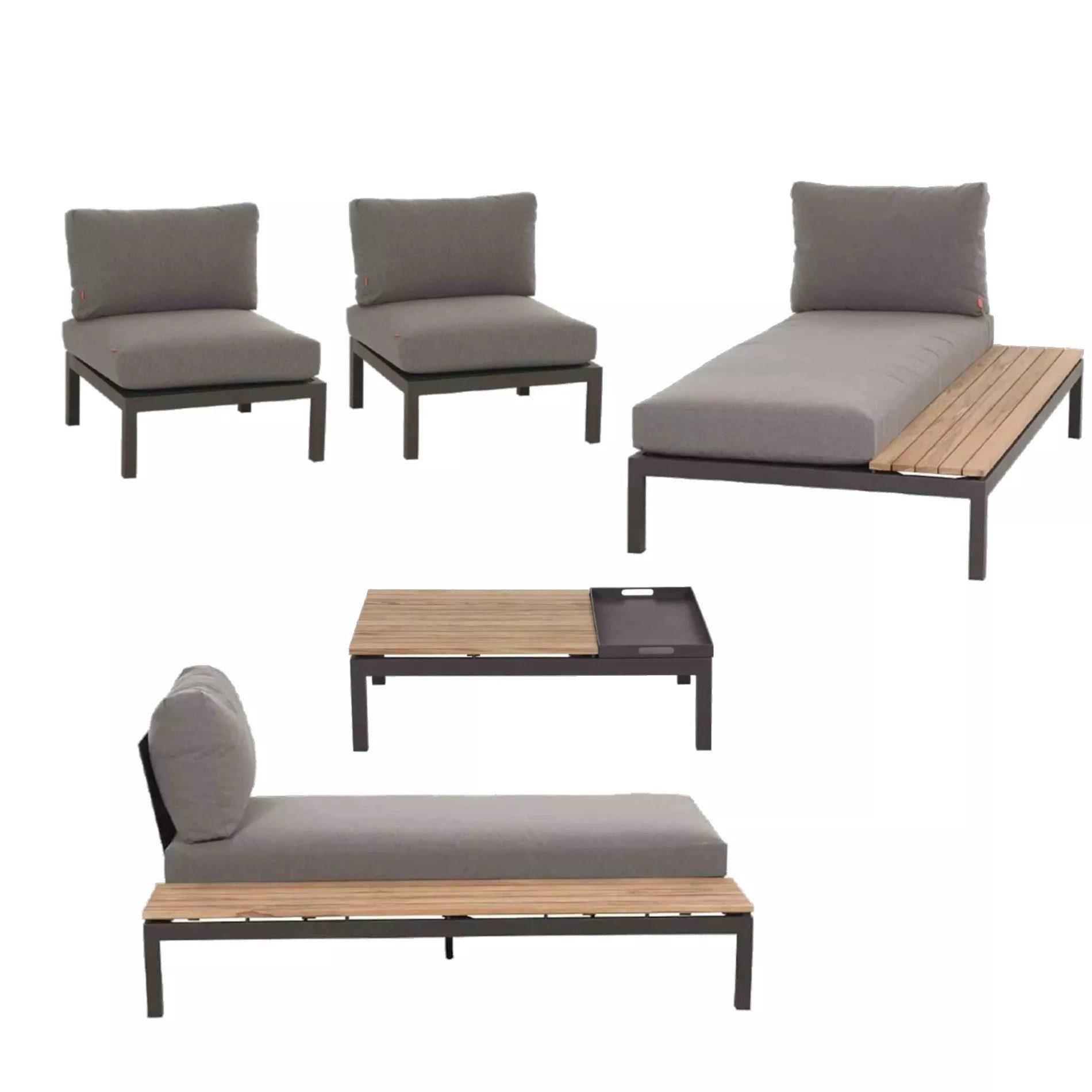 Siena Garden Gartenlounge Set Alvida Mit Teakholz 5 Tlg 2