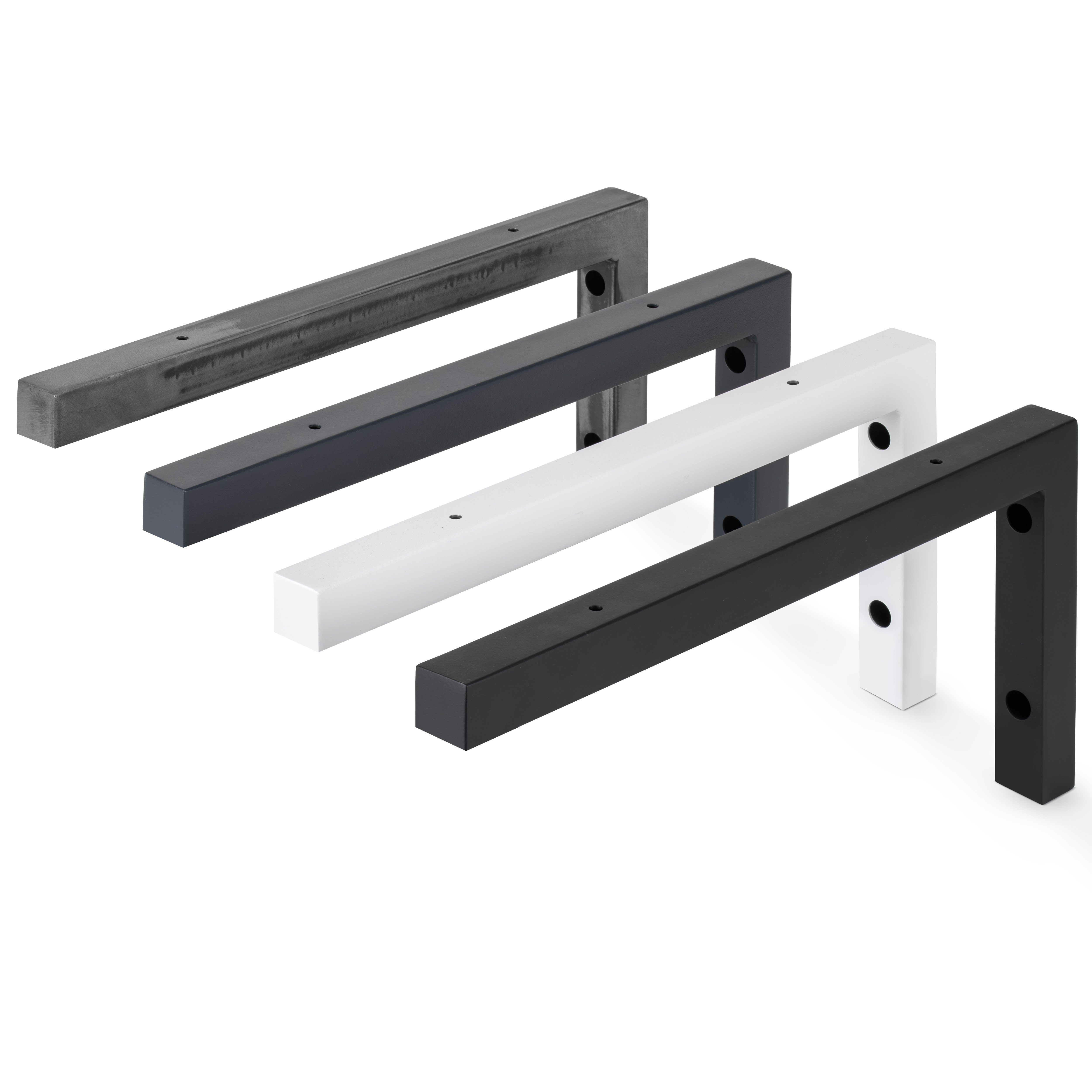 Holzbrink Wandregalhalter Wandkonsole L Form 2 Tlg Set