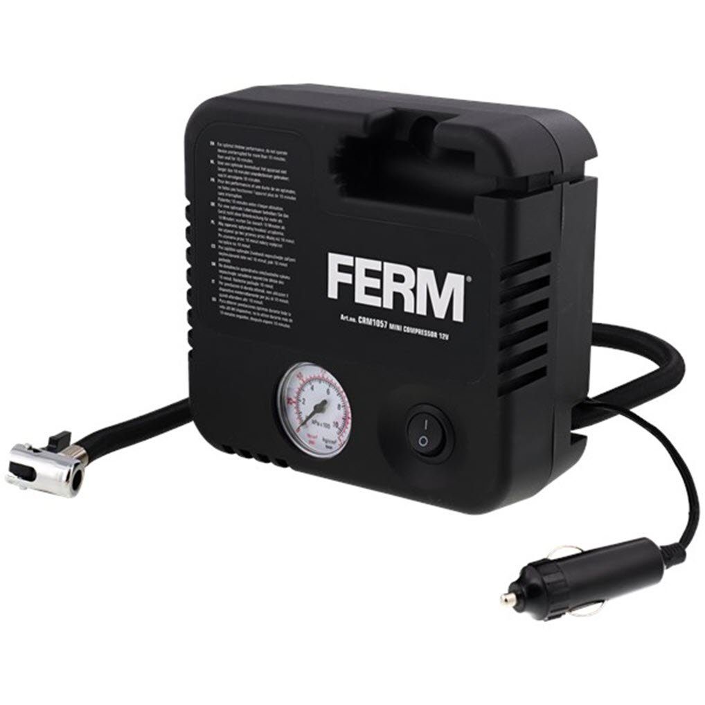 Ferm Koffer-Kompressor Luftkompressor Mini-Kompressor 10 Bar, 12 Volt ...