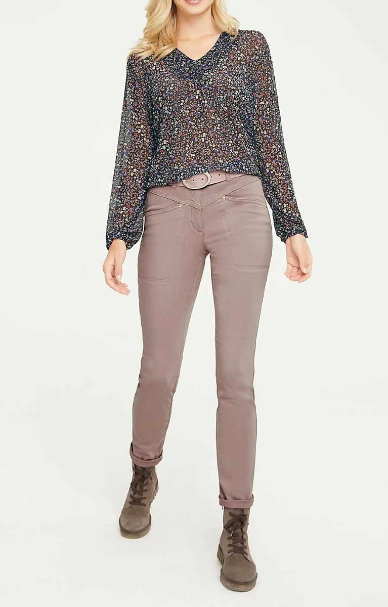 Heine Regular Fit Jeans Linea Tesini Damen Designer Jeans Mauve