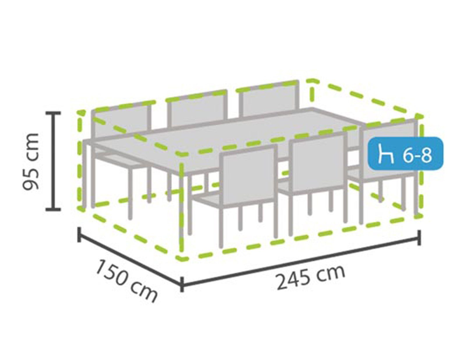 Perel Gartenmöbel Schutzhülle 1 St Abdeckung Lounge Möbel