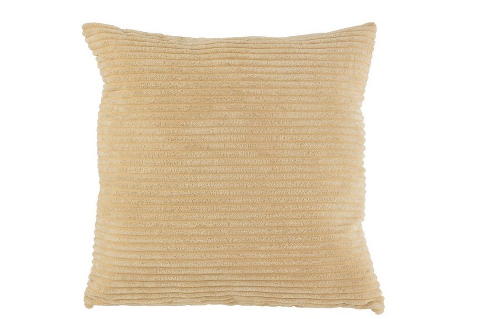 Gilde Dekoobjekt Elegantes 4er Set Kissen Streifen Deluxe In Beige