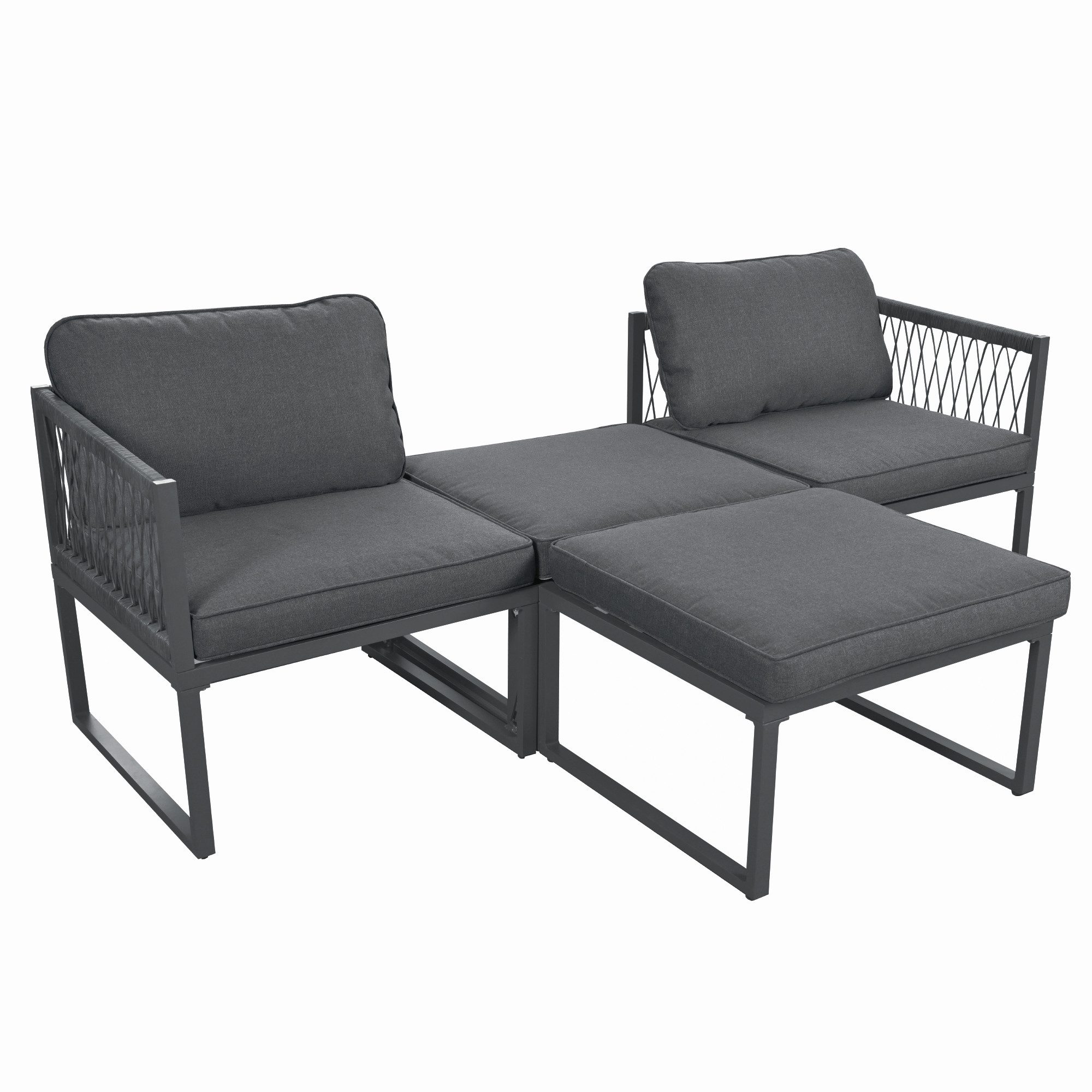Okwish Gartenlounge Set Garten Sofagarnitur Aus Aluminium