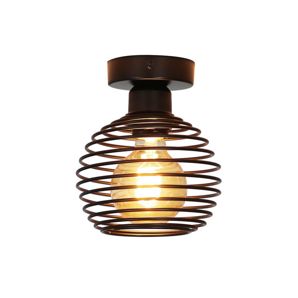Nettlife Led Wandleuchte Innen Schwarz Wandlampe Vintage E27 Retro