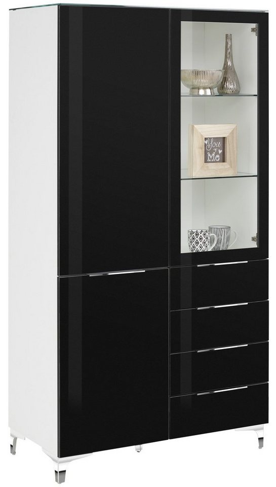Möbelando Vitrine 20543442 Bxhxt 90x174x46 Cm In Weiß Matt