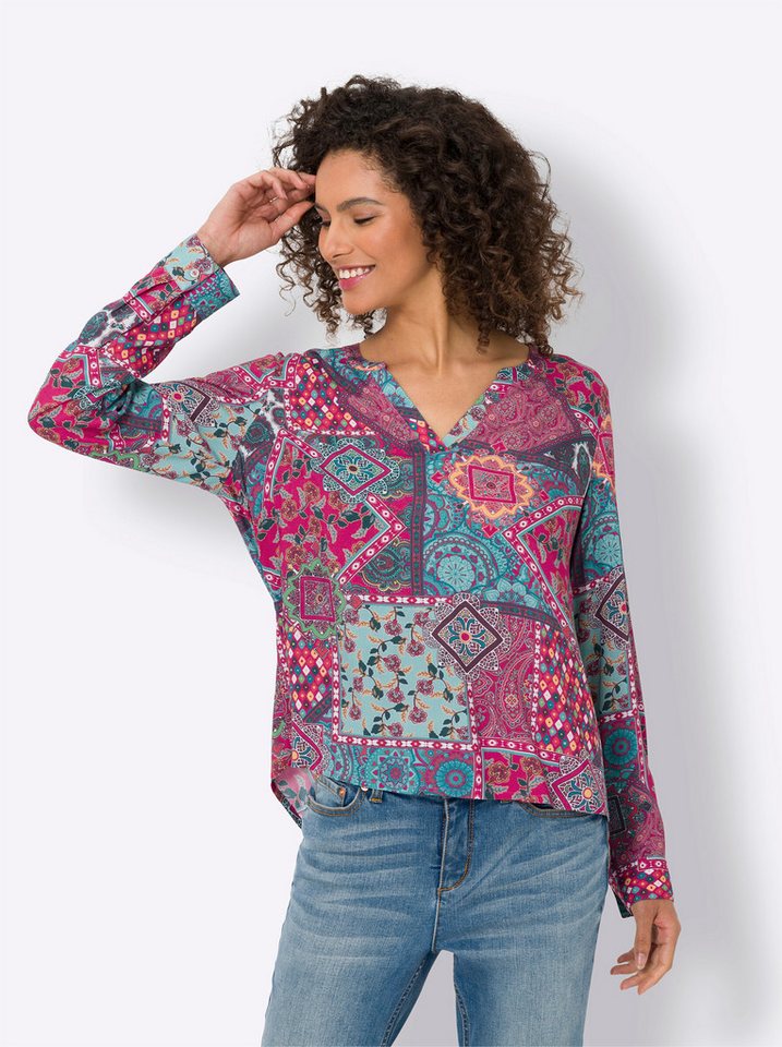 Heine Klassische Bluse Druckbluse