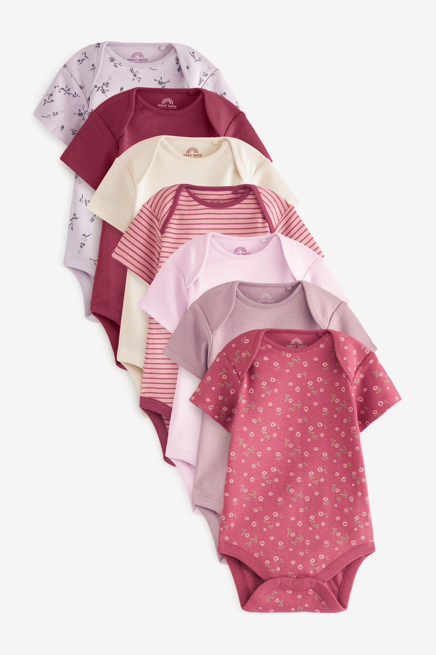 Next Kurzarmbody Kurzärmelige Babybodys im 7er-Pack (7-tlg), Mode und Accessoires für die ganze ...
