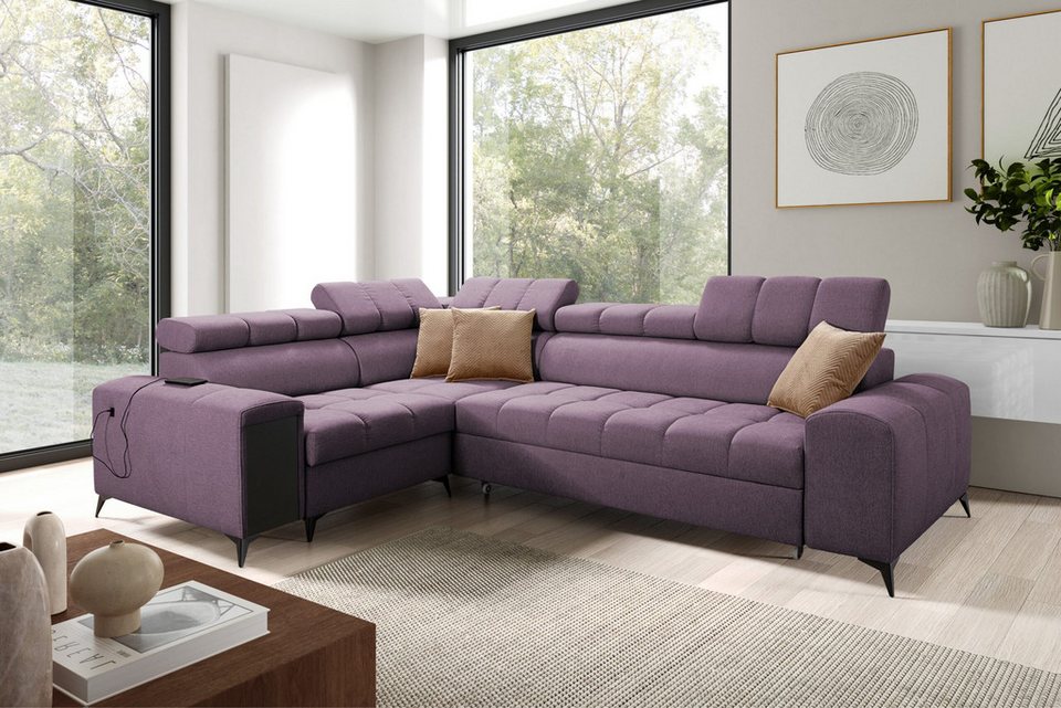 Kaiser Möbel Ottomane Elegantes Ecksofa Mit Modischer Steppunggreco Ii