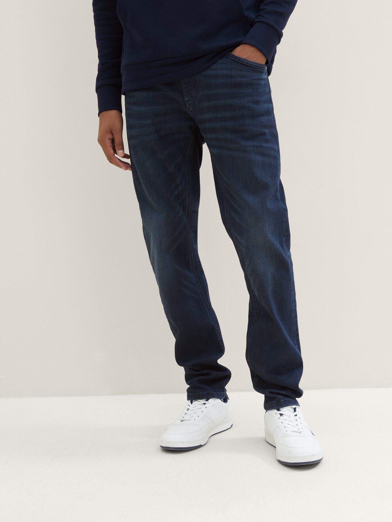 Tom Tailor Straight Jeans Tapered Regular Jeans Mit Recyceltem Polyester
