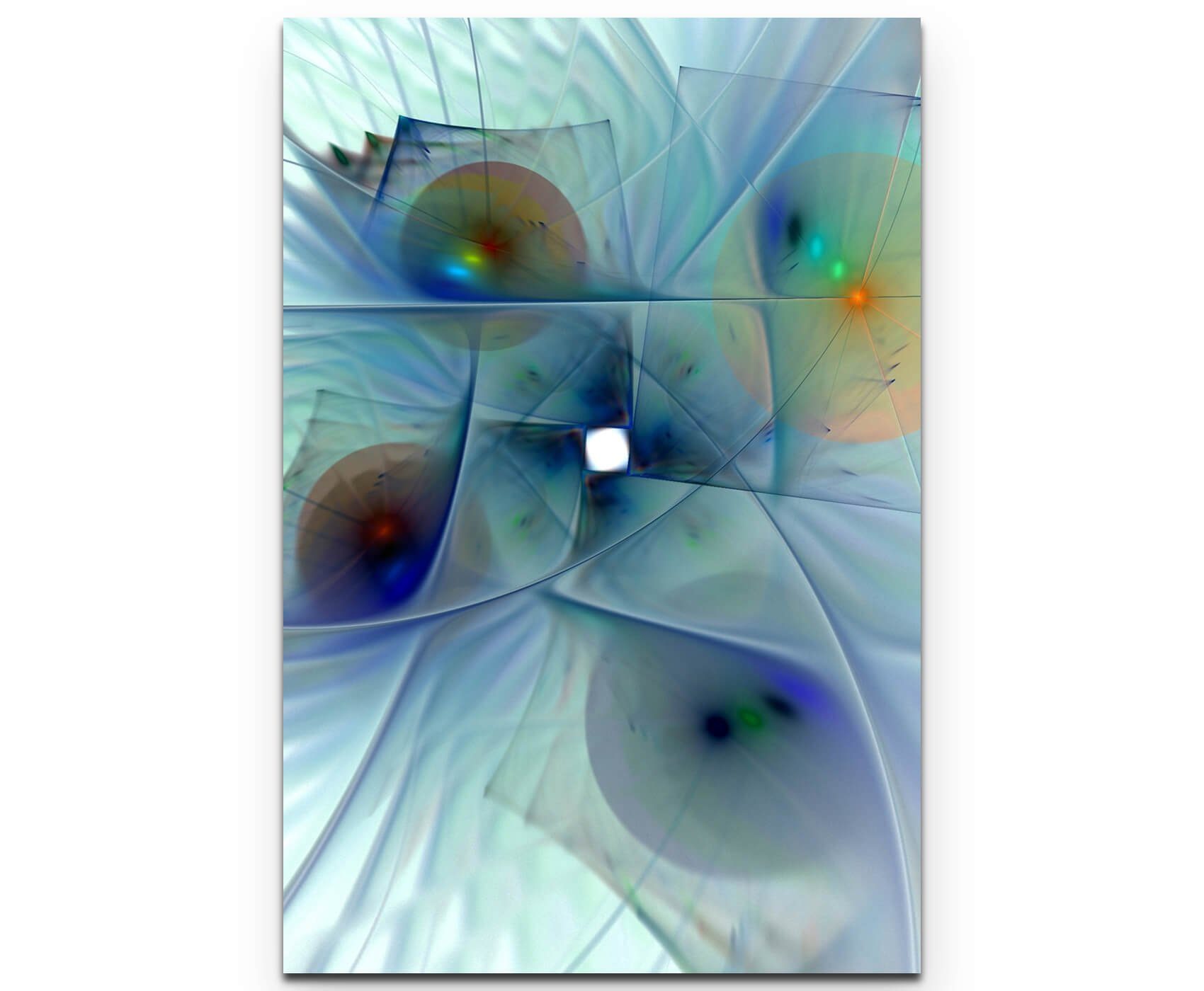 Sinus Art Leinwandbild Kreatives Design Regenbogenfarbene Kreise Und