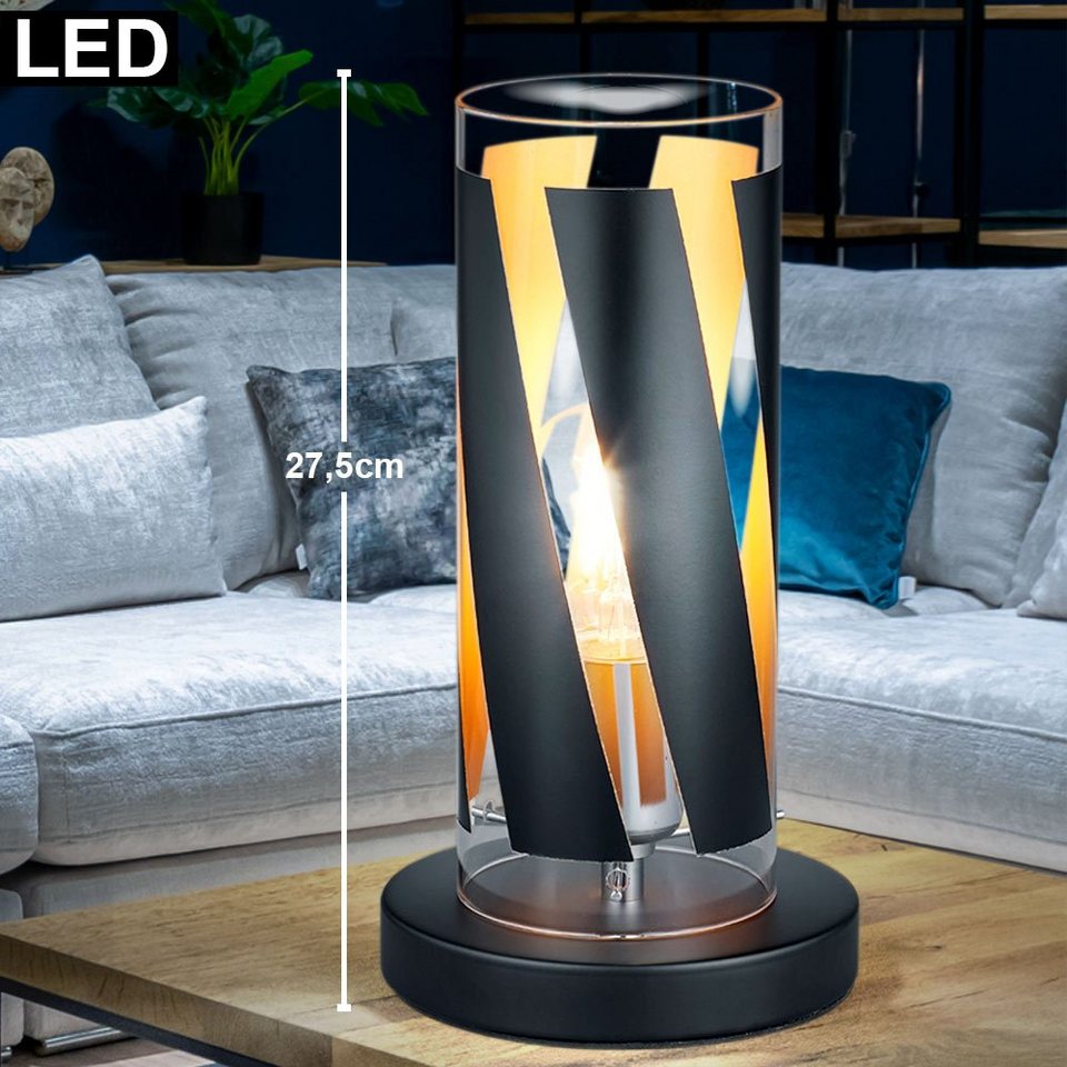 Etc Shop Led Tischleuchte Design Nacht Schreib Tisch Leuchte Gold