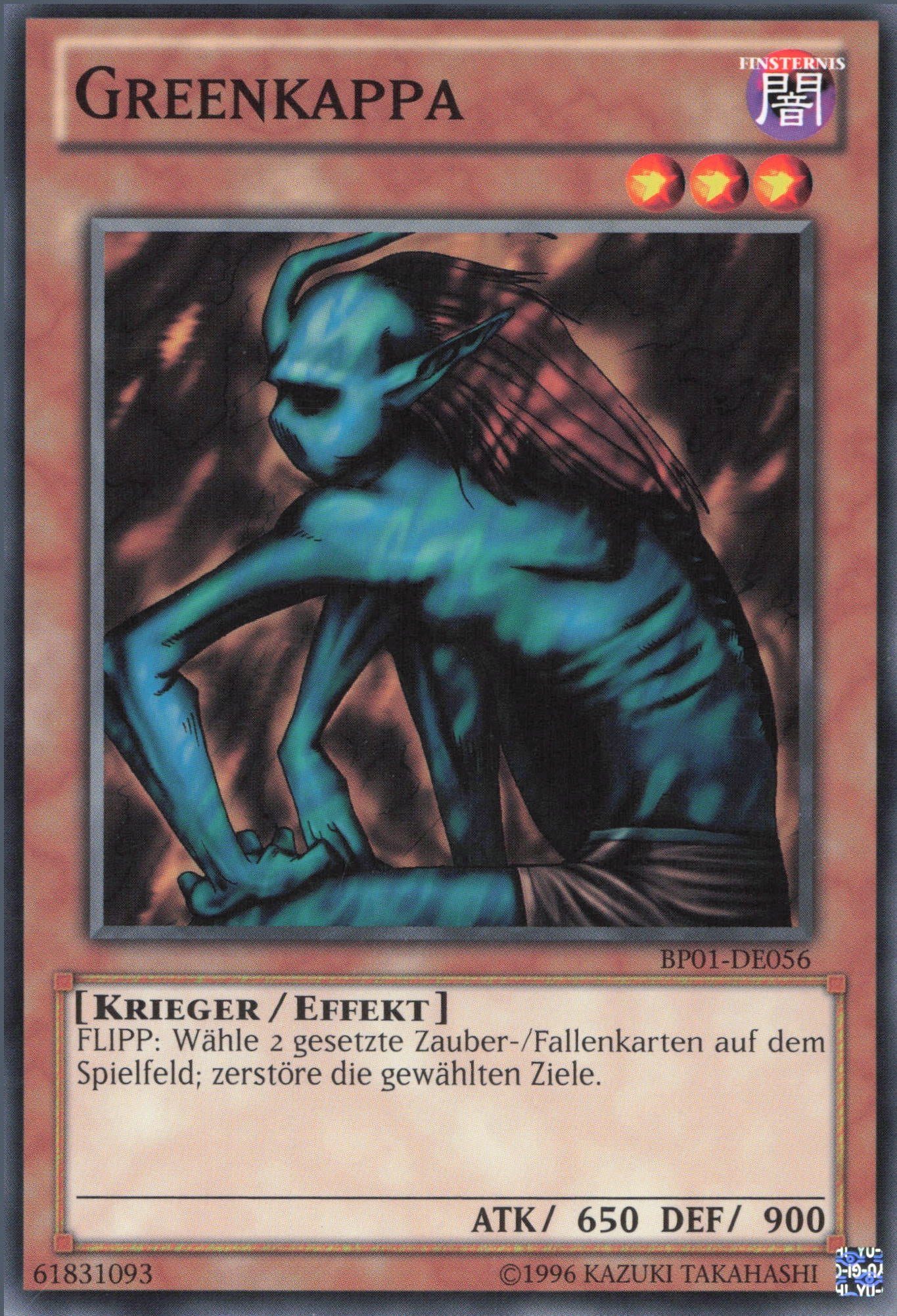 ReCollectibles Sammelkarte YuGiOh Karte Grünkappa (V.1), Yu-Gi-Oh! Karte BP01-DE056 Common