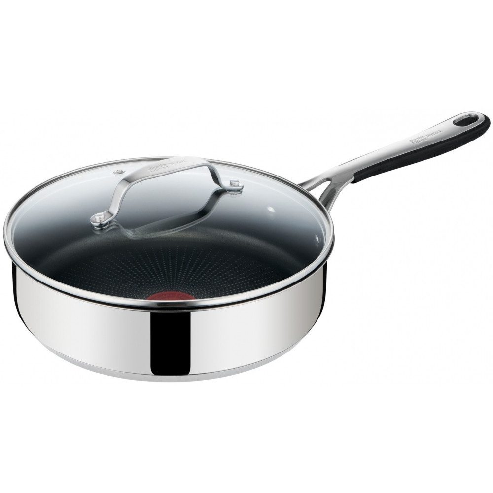 Tefal Bratpfanne Tefal Jamie Oliver Schmorpfanne 25cm mit Deckel, Edelstahl (kein Set, kein Set ...