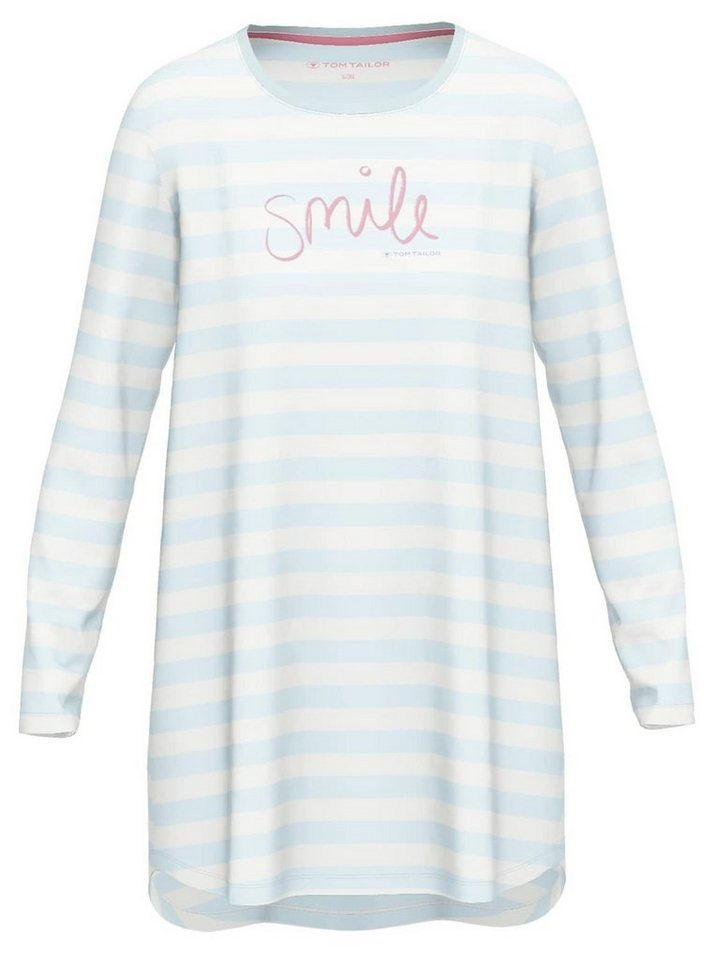 Tom Tailor Nachthemd Tom Tailor Damen Nachthemd Blau Quergestreift 1 Tlg