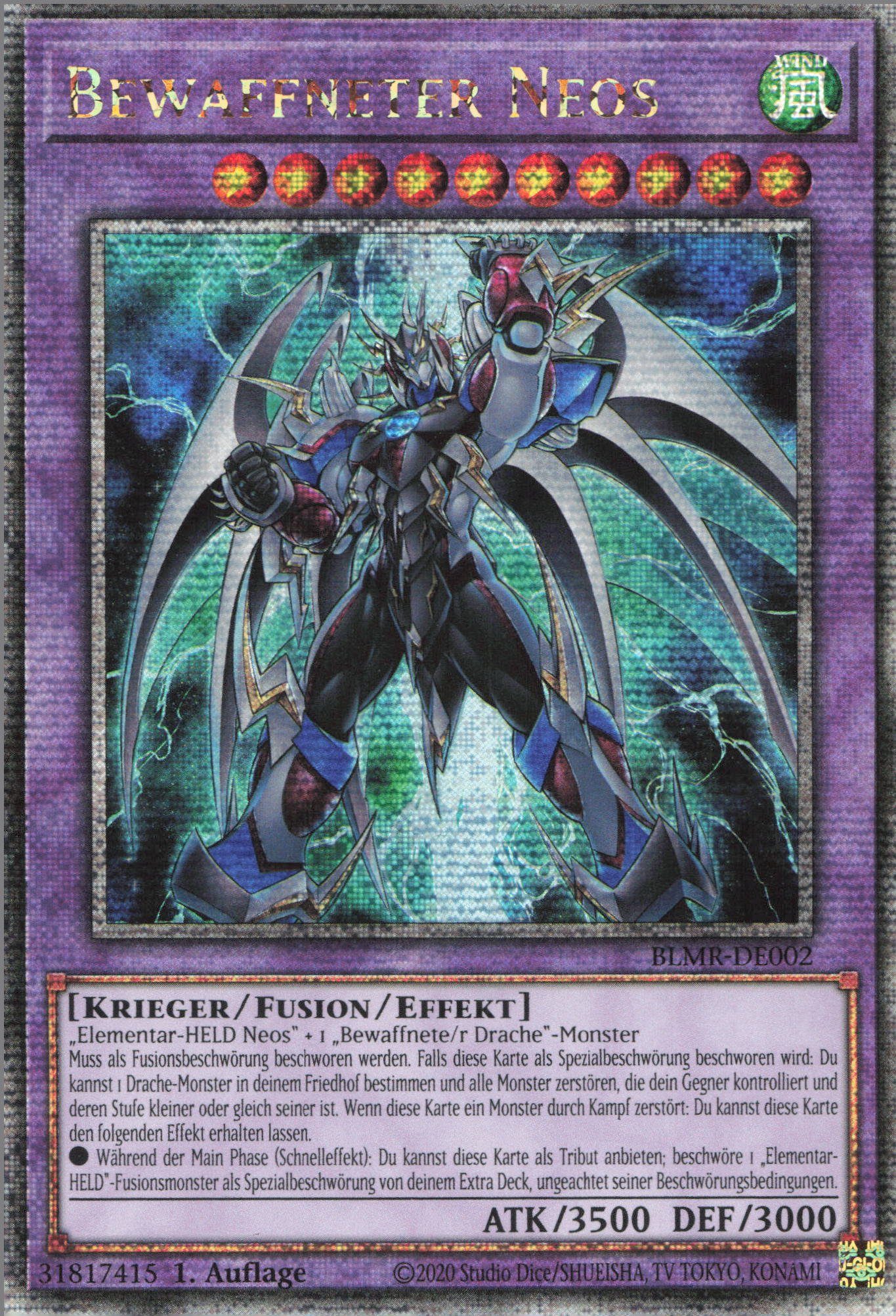 Recollectibles Sammelkarte Yugioh Karte Bewaffneter Neos V2 Yu Gi