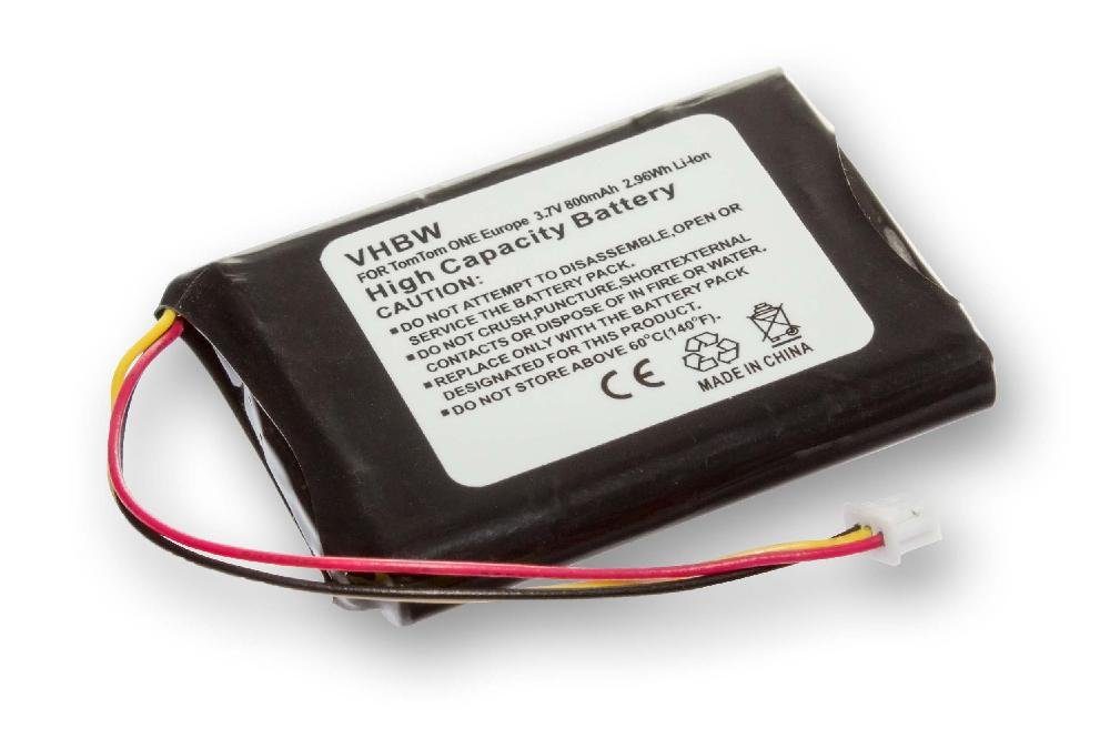 vhbw passend für TomTom One 3rd Edition DACH, 4K00.100, 4N00.004, Akku 950 mAh