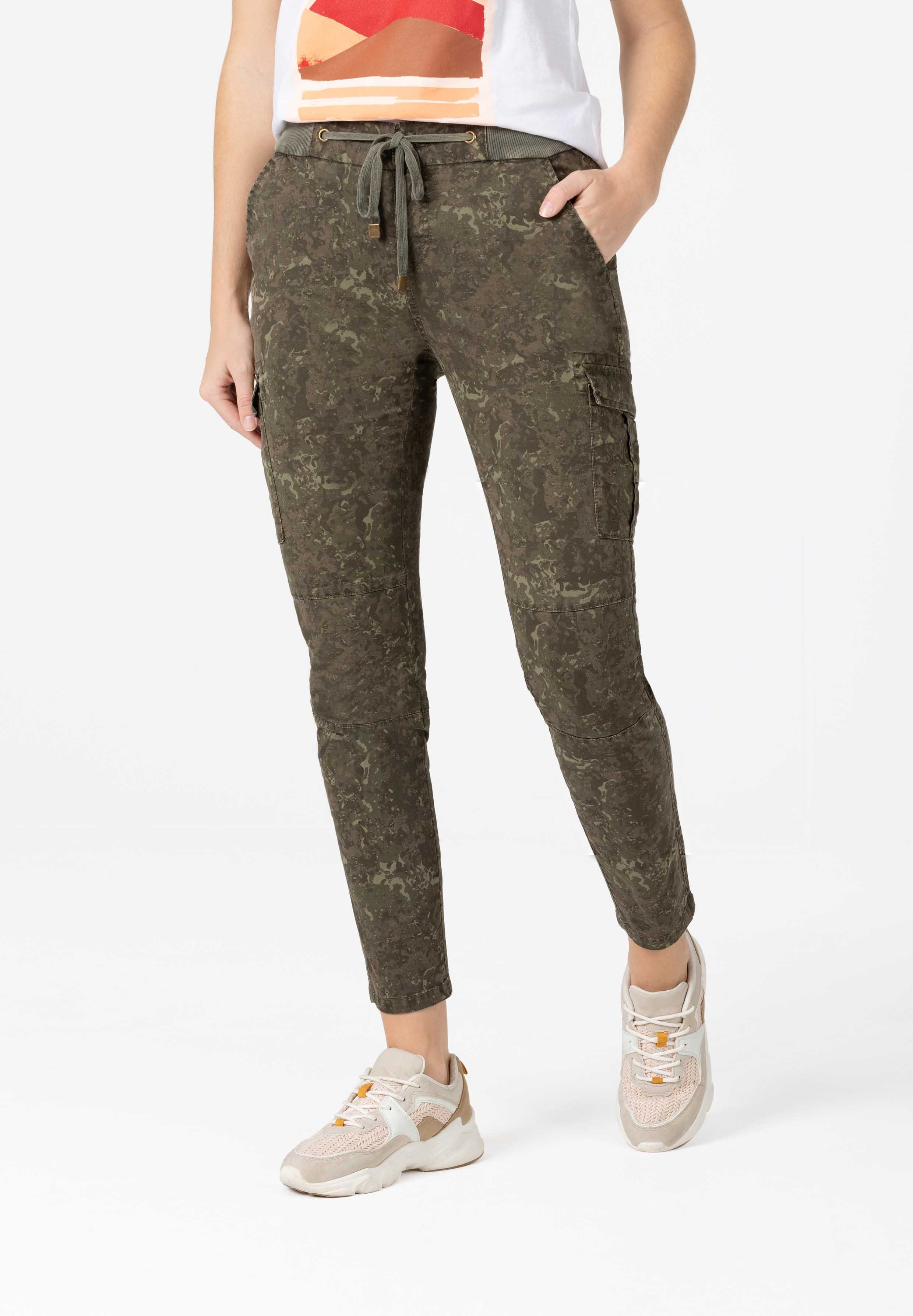 Timezone Cargohose Slim Malikatz 78 Seitlich Aufgesetzte Cargo