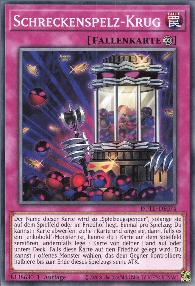Recollectibles Sammelkarte Yugioh Karte Schreckenspelz Krug Deutsch Yu